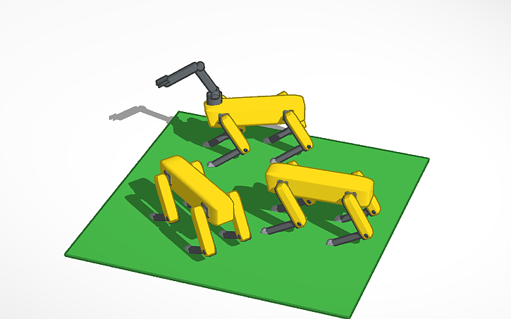 3D design Mechanical Robot Dog - Tinkercad