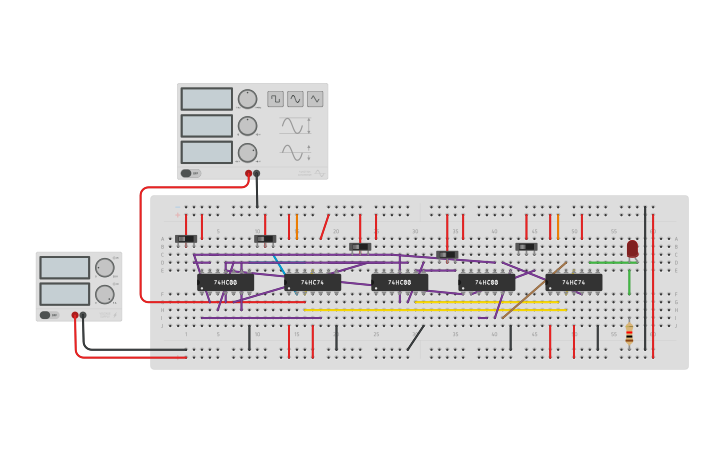 Circuit design Parallel In Serial Out - Tinkercad