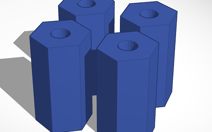 3D design 2-56 Standoffs - Tinkercad