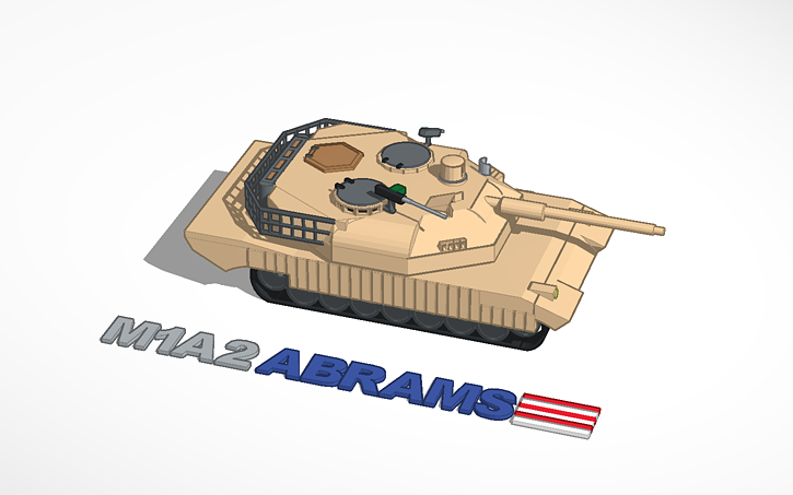 3D design M1a2 abrams tank - Tinkercad