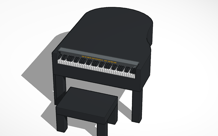 3D design Piano - Tinkercad
