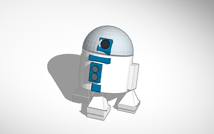 3D design R2-D2 - Tinkercad