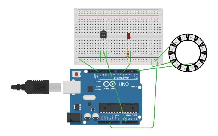 Circuit design Copy of NeoPixel Ring 24 - Tinkercad