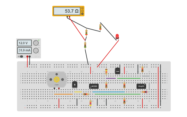 Circuit Design Temperature Controlled Fan Tinkercad