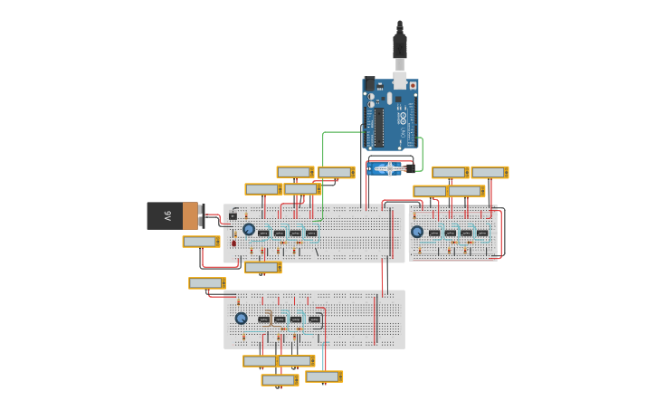 Circuit design Exercicio 1 e 2 | Tinkercad