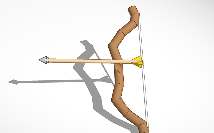 3D design Copy of Bow and arrow | Tinkercad