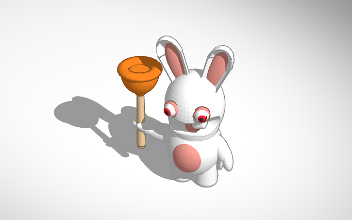 3D design Rayman rabbid - Tinkercad