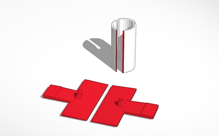 3D design snap together clip - Tinkercad