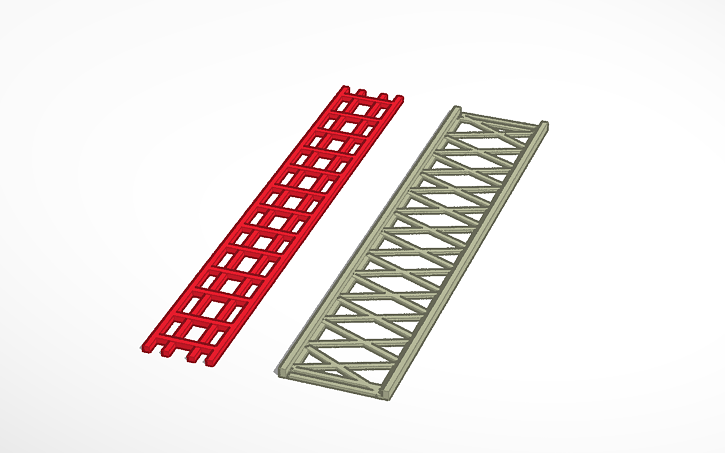 3D design Girder Bridge - Tinkercad
