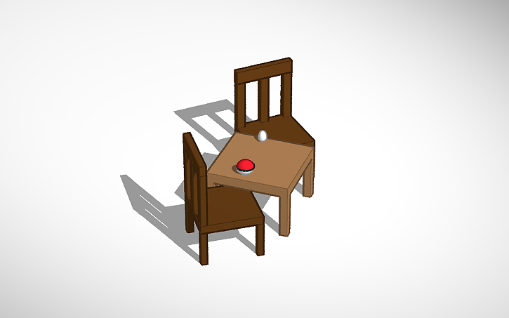 3d Design Table And Chairs Sia Tinkercad