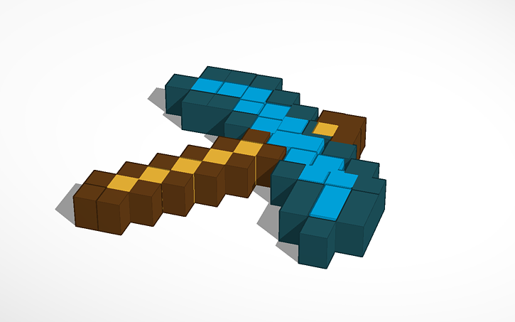 3D design Diamond Pickaxe - Tinkercad