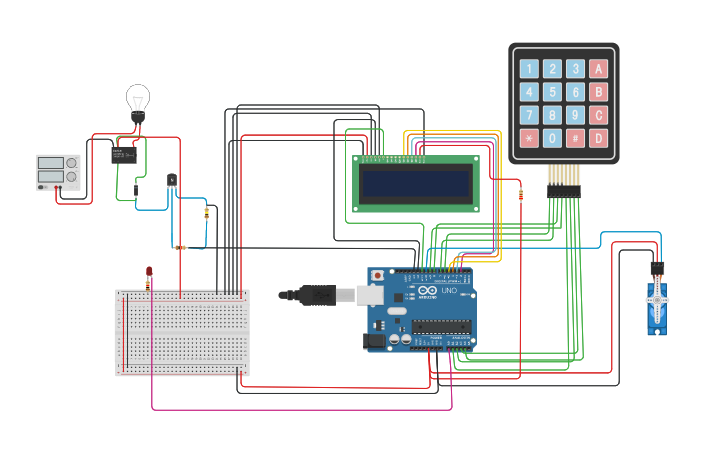 Circuit design Tugas arduino | Tinkercad