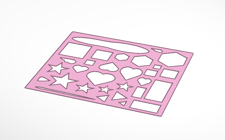 3D design Fun Shapes Stencil | Tinkercad