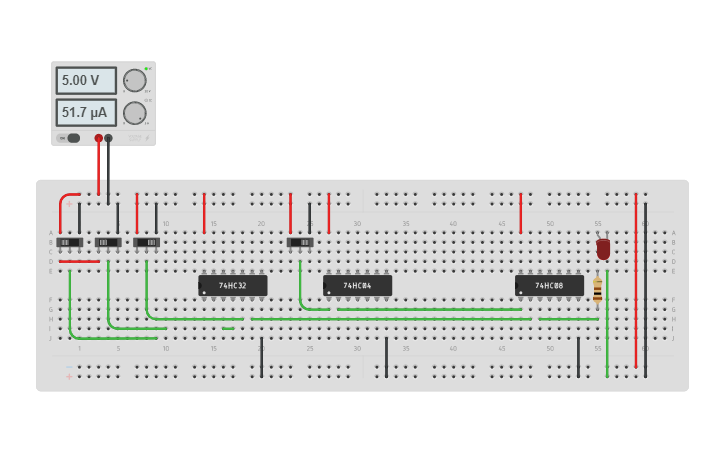 Circuit design Binary Logic Circuit - Tinkercad