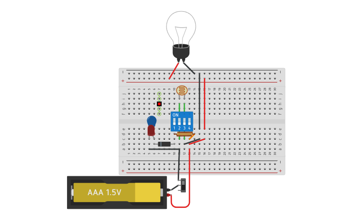 Circuit design YX8018 Solar - Tinkercad