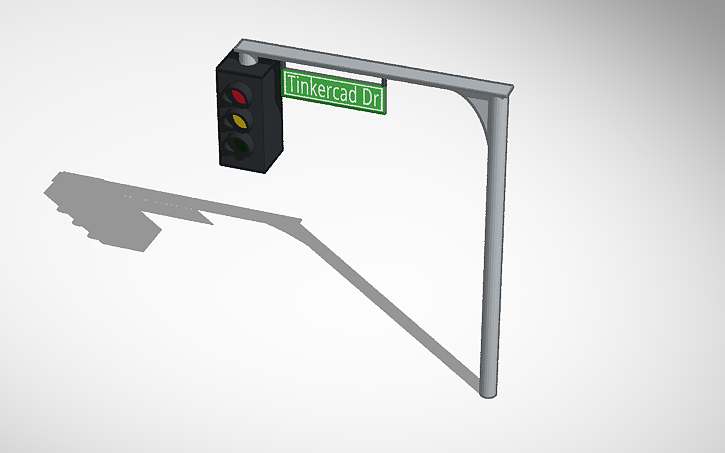 3D design Revised ZDP189 traffic light - Tinkercad