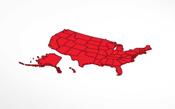 3D design US Map - Tinkercad