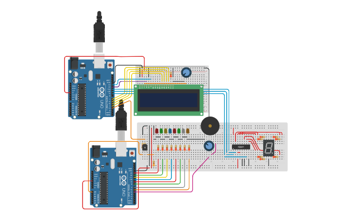 Circuit design Alphabet Song Project - Tinkercad