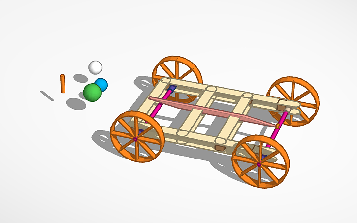 3D design Rubber band Car - Tinkercad