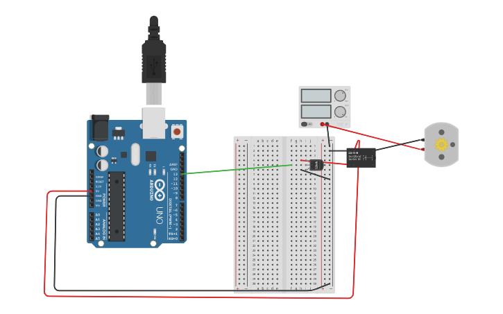 Circuit design Relays - Tinkercad