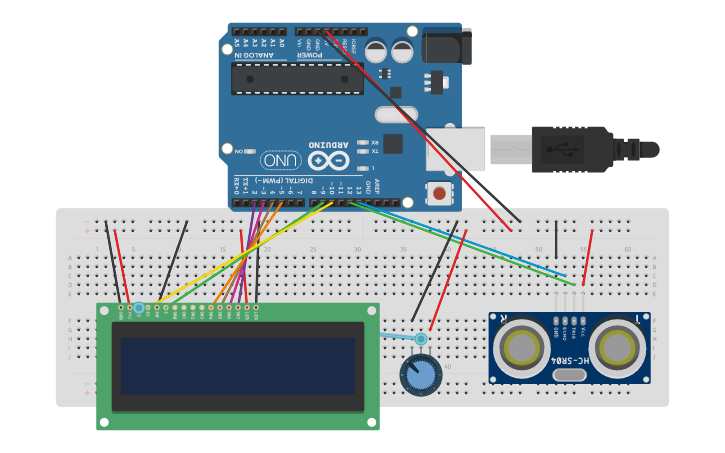 Circuit design Displaying measured distance using ultrasonicsonic ...