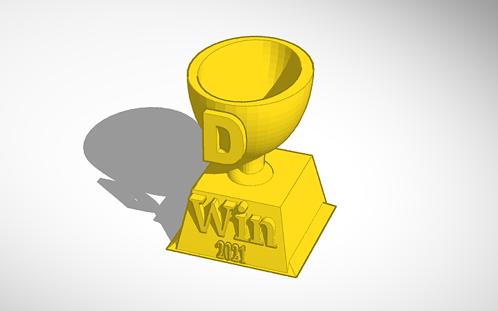 3D design trophy - Tinkercad