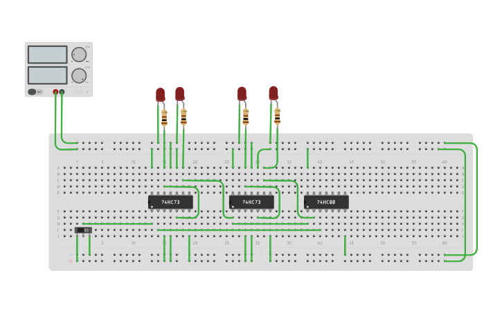 Circuit design DECADE COUNTER b520036 - Tinkercad