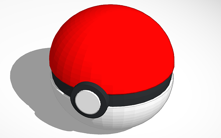 3D design Pokeball - Tinkercad