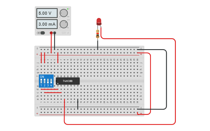 Circuit design FAMILIARIZATION OF LOGIC AND Gate | Tinkercad