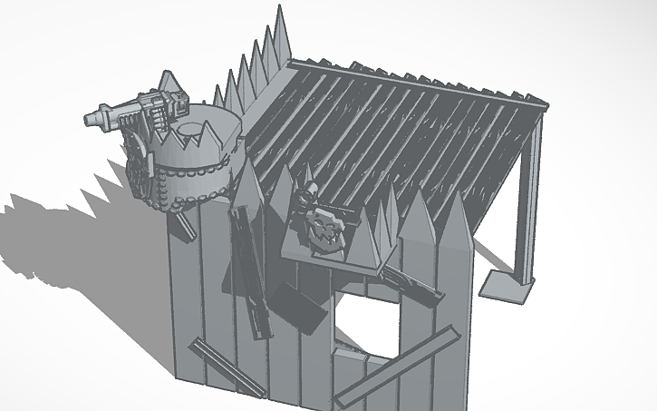 3D design ork wall fortress | Tinkercad
