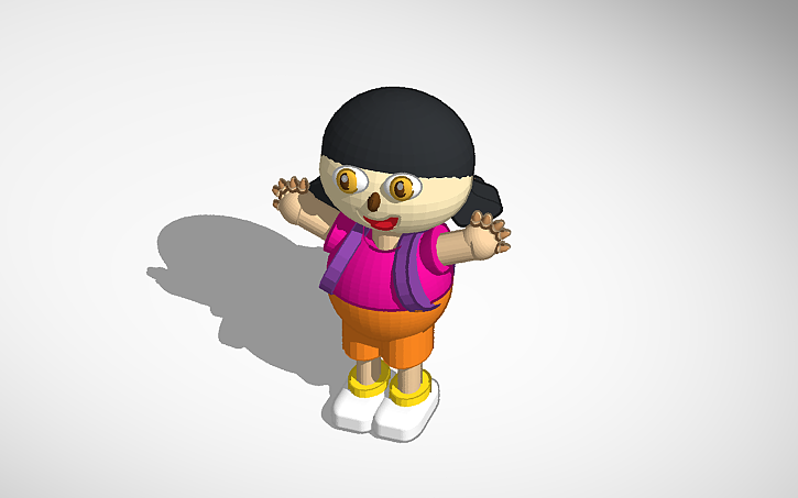 3D design Dora the Explorer - Tinkercad