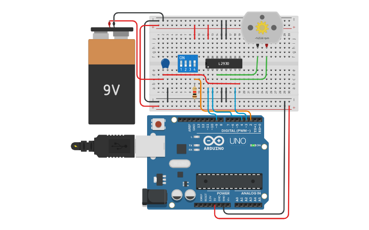 Circuit Design Experiment 3 B Dc Motor Control Using An H Bridge Tinkercad