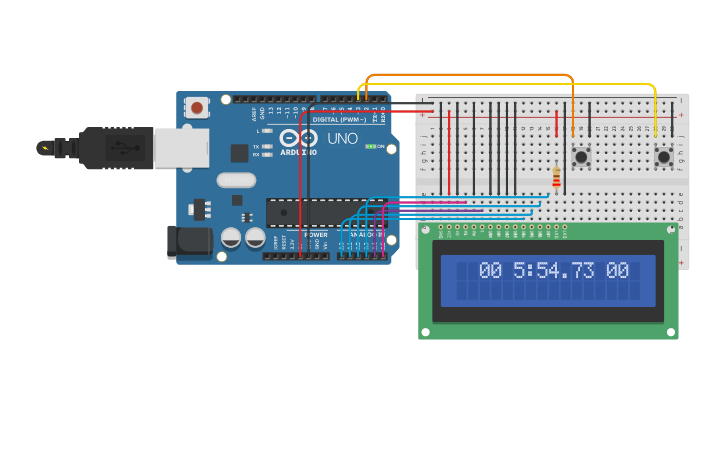 Circuit design Atividade 06 2023 LCD - Tinkercad