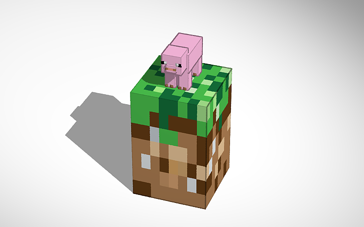 3D design Minecraft pig figuring! - Tinkercad
