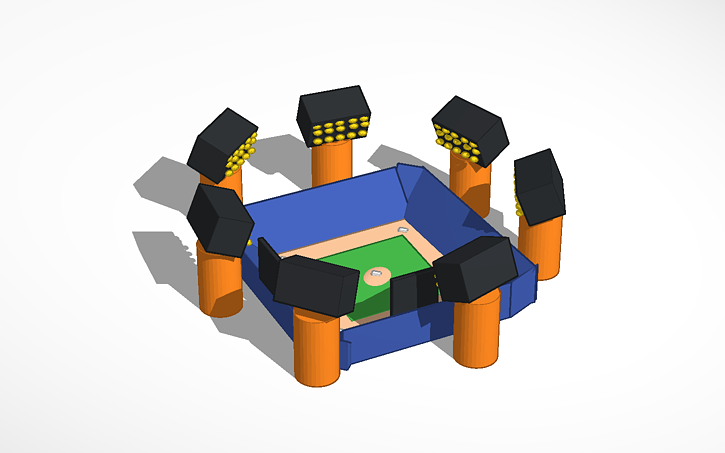 3D design Baseball Stadium - Tinkercad