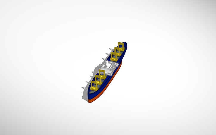 3D design Simple Bulk Merchant Ship - Tinkercad