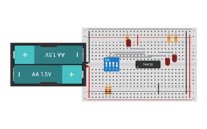 Circuit design - Circuitos - DIP Switch | Tinkercad