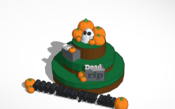 3D design Halloween themed cake | Tinkercad
