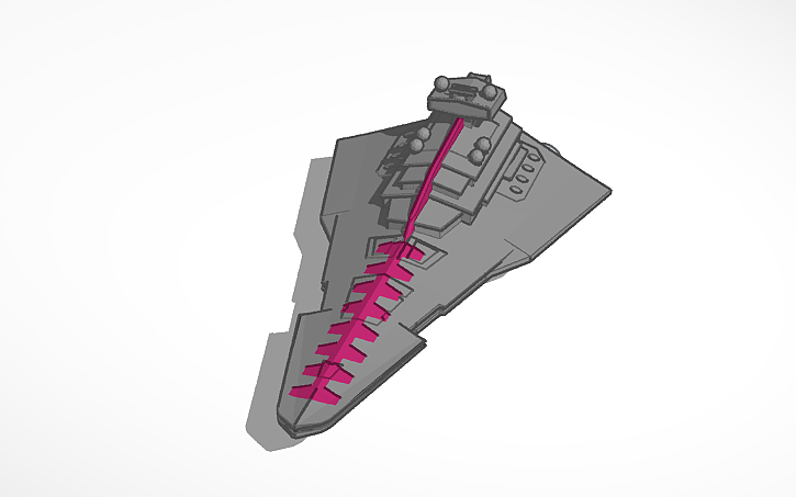 3D design Imperial III Class Star Destroyer - Tinkercad