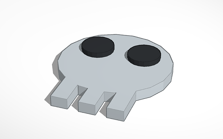 3D design taxidermy skull emoji - Tinkercad