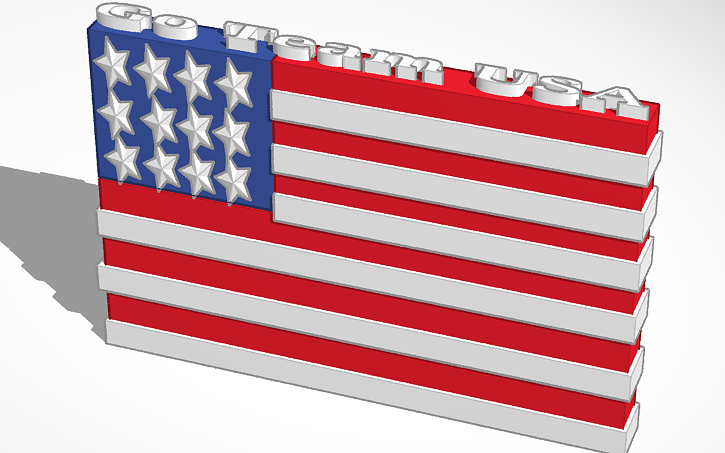 3D design American Flag | Tinkercad