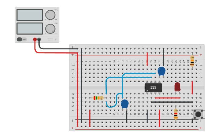 Circuit design MMV 555-timer | Tinkercad