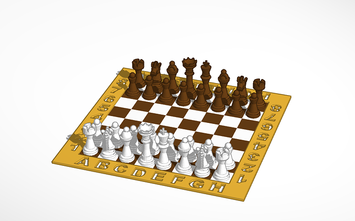 3D design Chess Set - Tinkercad