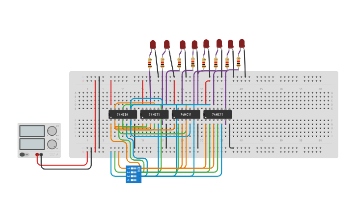 Circuit design 106120120 3-bit Decoder | Tinkercad