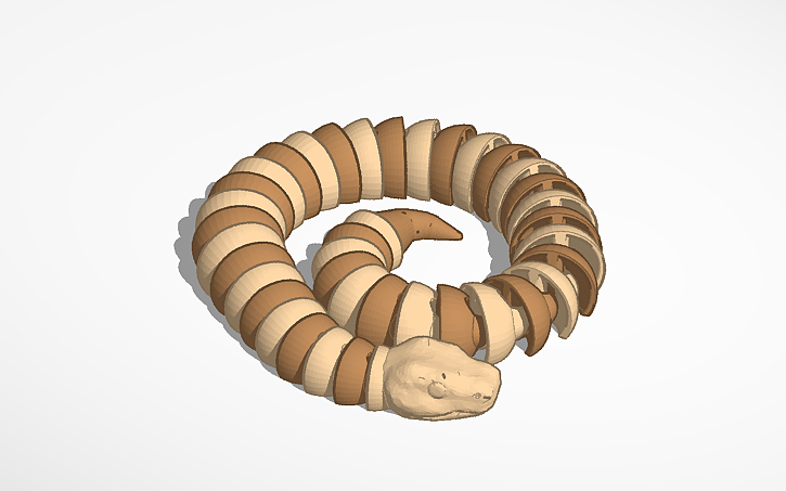 3D design Articulated Snake - Tinkercad 3D design Articulated Snake - Tinkercad