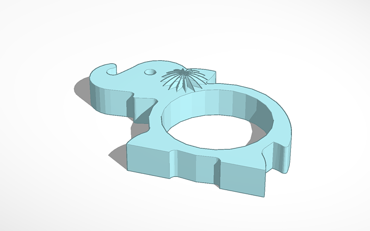 3D design Cute elephant | Tinkercad