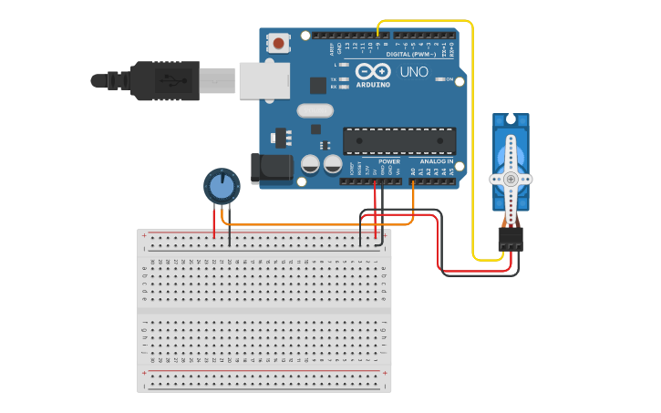 Circuit Design Servo Motor 1 With Serial Monitor Tinkercad