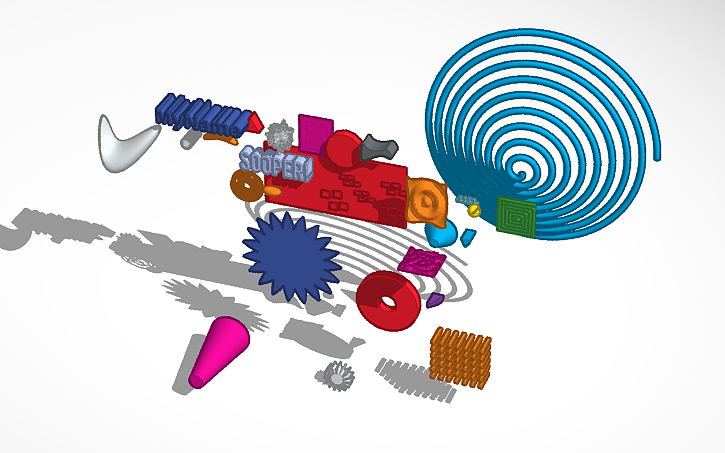 3D design Shape Generator Collection B - Tinkercad