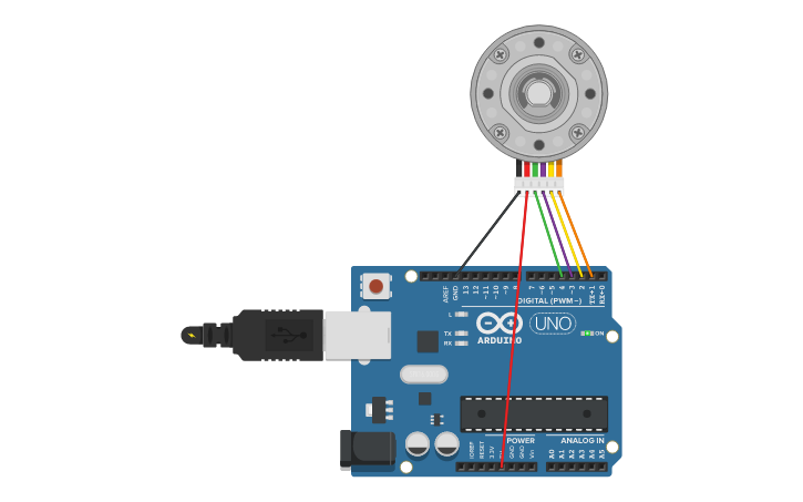 Circuit design Motor Stepper | Tinkercad