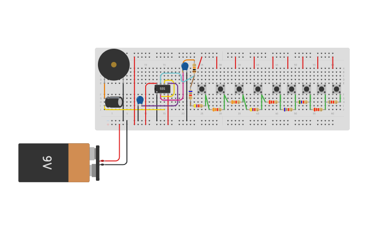 Circuit design Piano Digital - Tinkercad